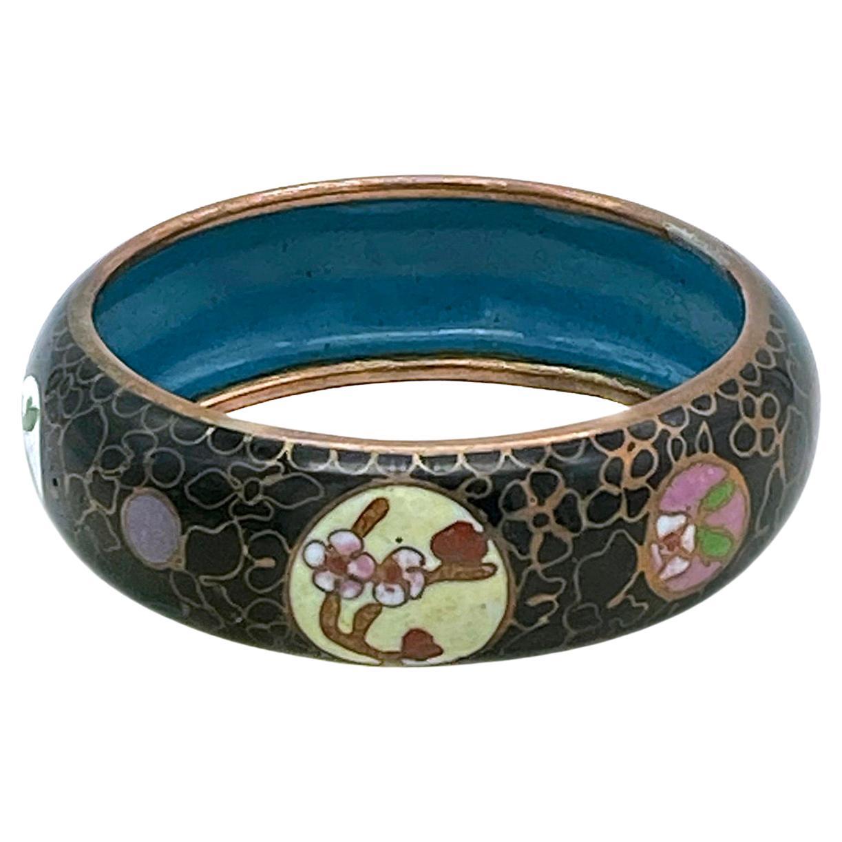Bold Chinese Cloisonne Bangle For Sale at 1stDibs