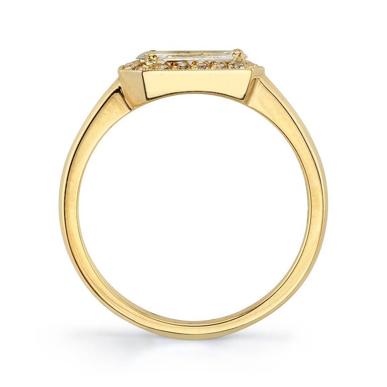 Bold Gold Shield Cut Ring at 1stDibs | bold gold rings