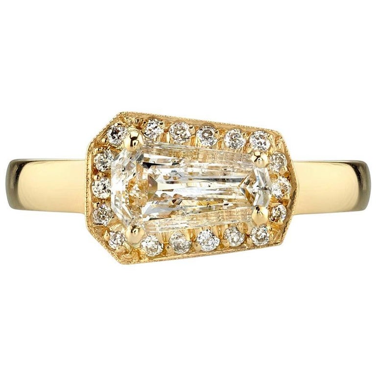 Bold Gold Shield Cut Ring at 1stDibs | bold gold rings