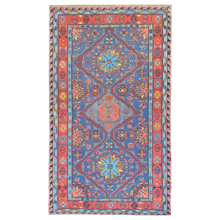Bold Vintage Soumak Rug For Sale at 1stDibs