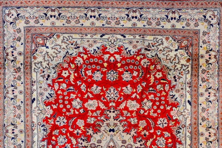 Bold Vintage Tabriz-Style Rug For Sale at 1stDibs