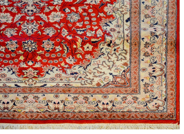 Bold Vintage Tabriz-Style Rug For Sale at 1stDibs