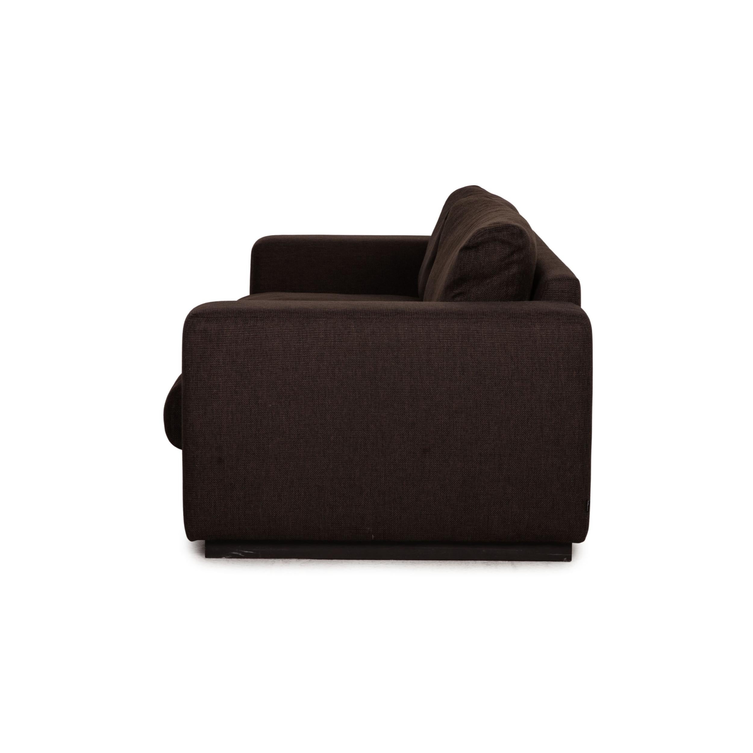 Bolia Sepia Fabric Sofa Dark Brown Three-Seater Couch For Sale at ...