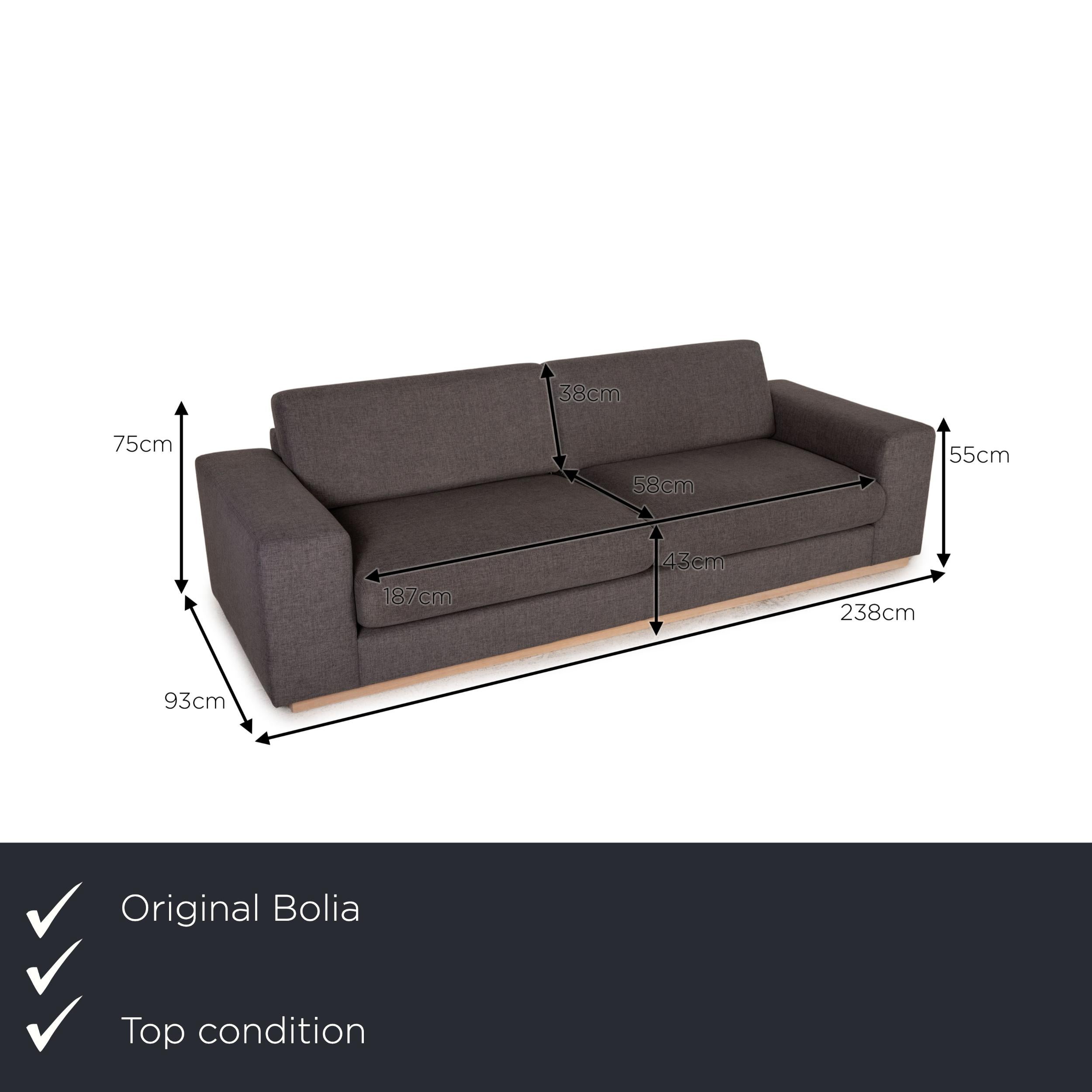 Bolia Sepia Fabric Sofa Gray Three Seater Couch For Sale at 1stDibs