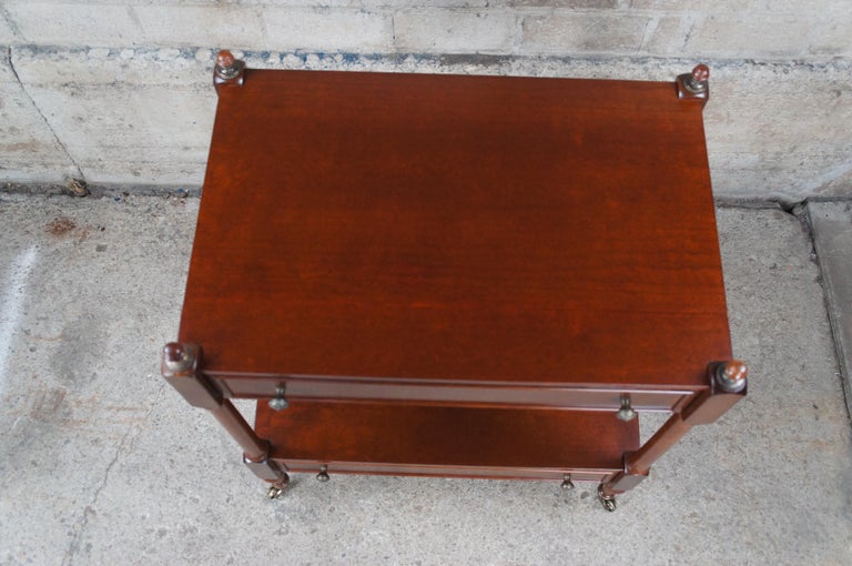 Bombay Traditional Regency Style Cherry Finish Two Tier Side End Table ...