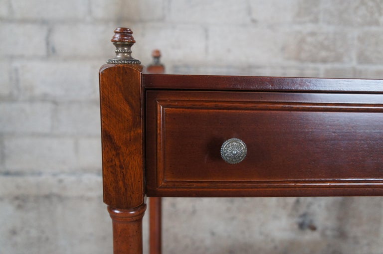 Bombay Traditional Regency Style Cherry Finish Two Tier Side End Table ...