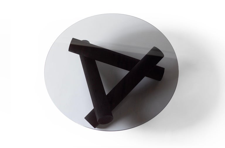 Bon Coffee Table from Ringvide, Black Oil, Black Glass Top ...