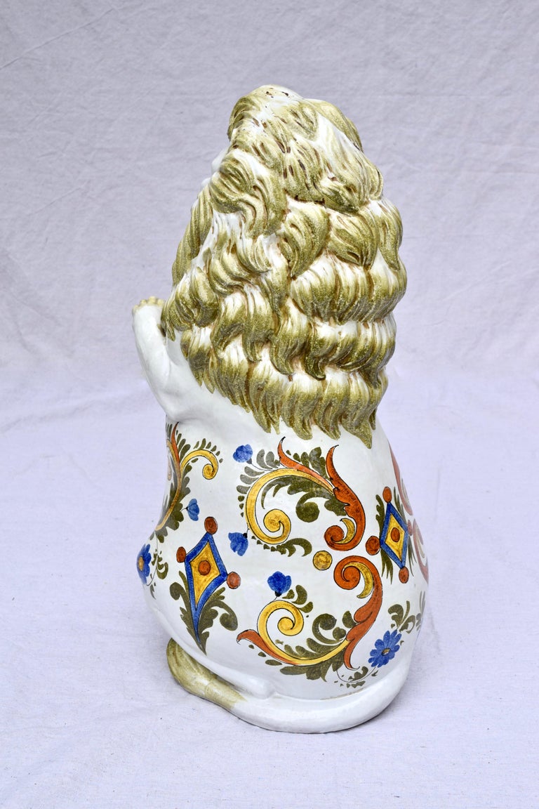 Bonci Siena Italian Pottery Lion, Monumental Animal Sculpture at 1stDibs