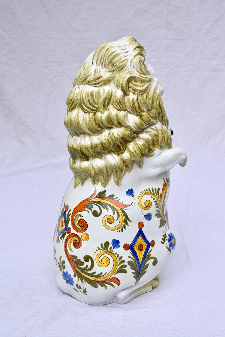 Bonci Siena Italian Pottery Lion, Monumental Animal Sculpture at 1stDibs