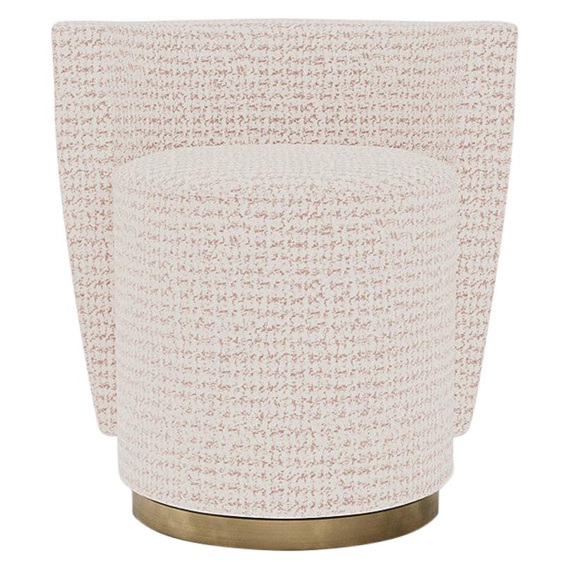 Bond Street Stool by Yabu Pushelberg in Jacquard Tweed For Sale at 1stDibs