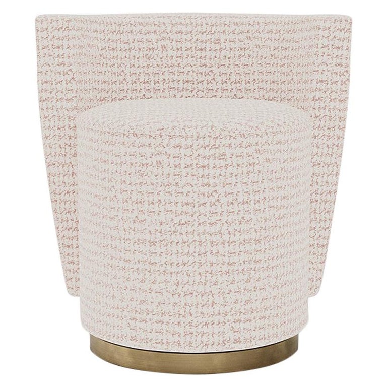 Bond Street Stool by Yabu Pushelberg in Jacquard Tweed For Sale at 1stDibs