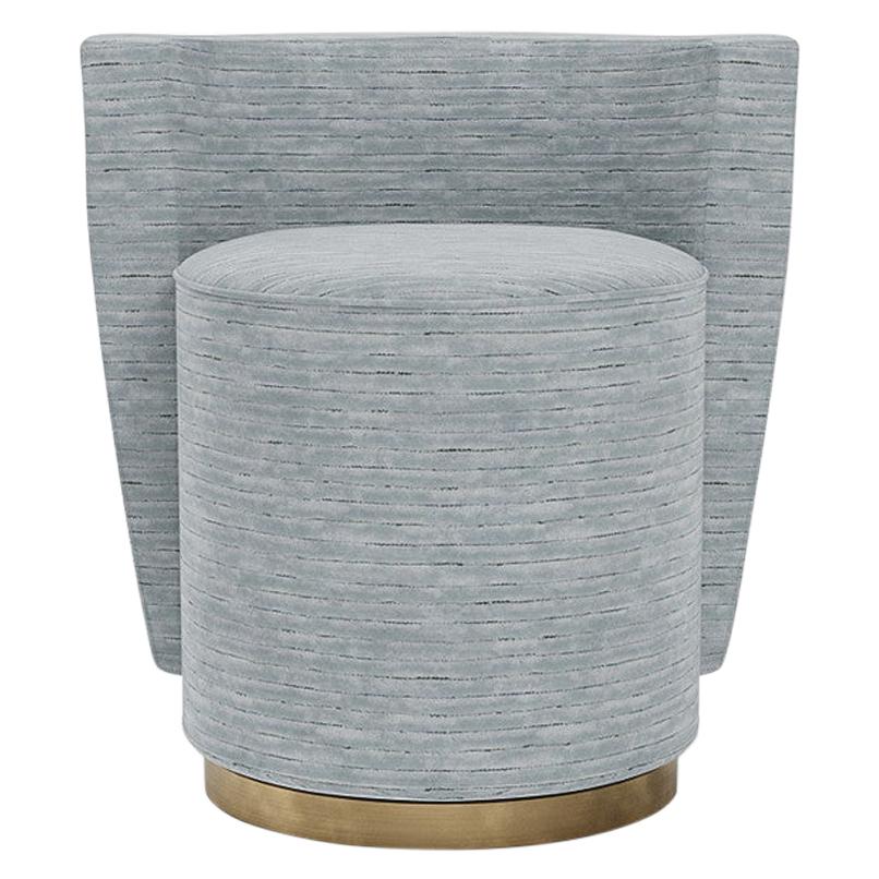 Bond Street Stool by Yabu Pushelberg in Jacquard Tweed For Sale at 1stDibs