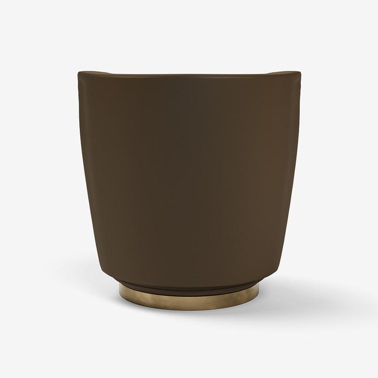 Bond Street Stool by Yabu Pushelberg in Nappa Leather For Sale at 1stDibs