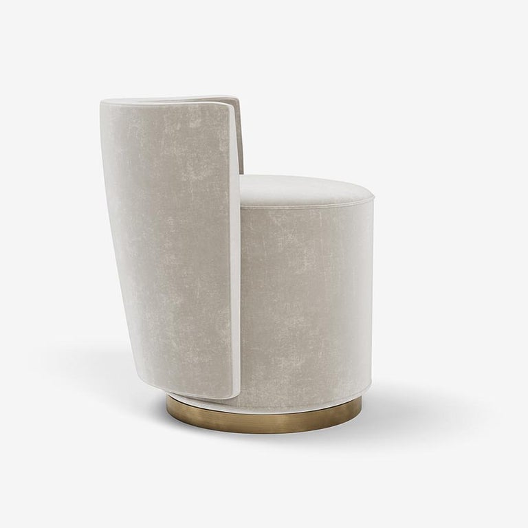 Bond Street Stool by Yabu Pushelberg in Nubuck Leather For Sale at 1stDibs