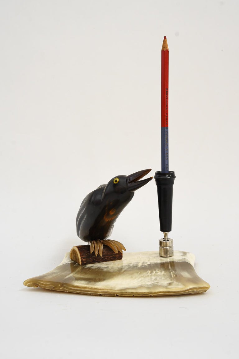 Bone and Bakelite Pen Holder for Desk around 1960s For Sale at 1stDibs
