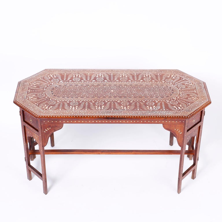 Bone Inlaid Anglo Indian Coffee Table at 1stDibs