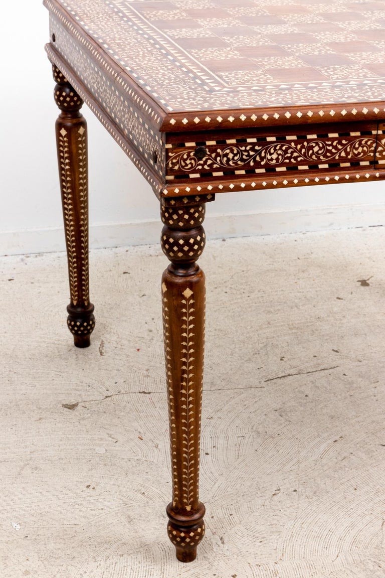 Bone Inlaid Card Table For Sale at 1stDibs