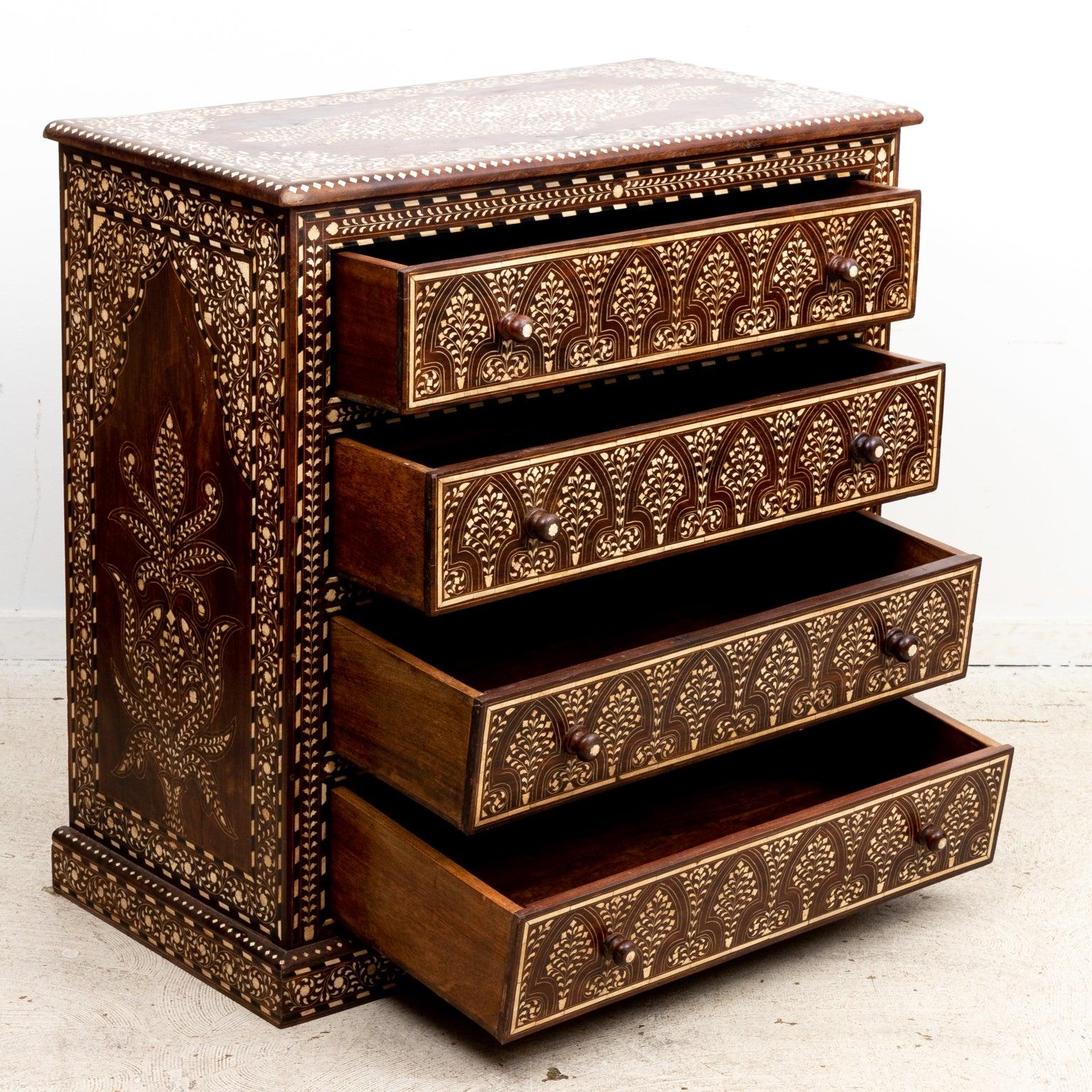 Bone Inlaid Chest of Drawers For Sale at 1stDibs | bone inlay chest of ...
