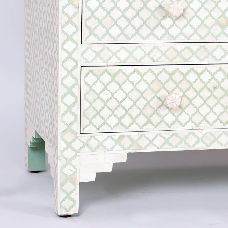 Bone Inlaid Chest of Drawers at 1stDibs