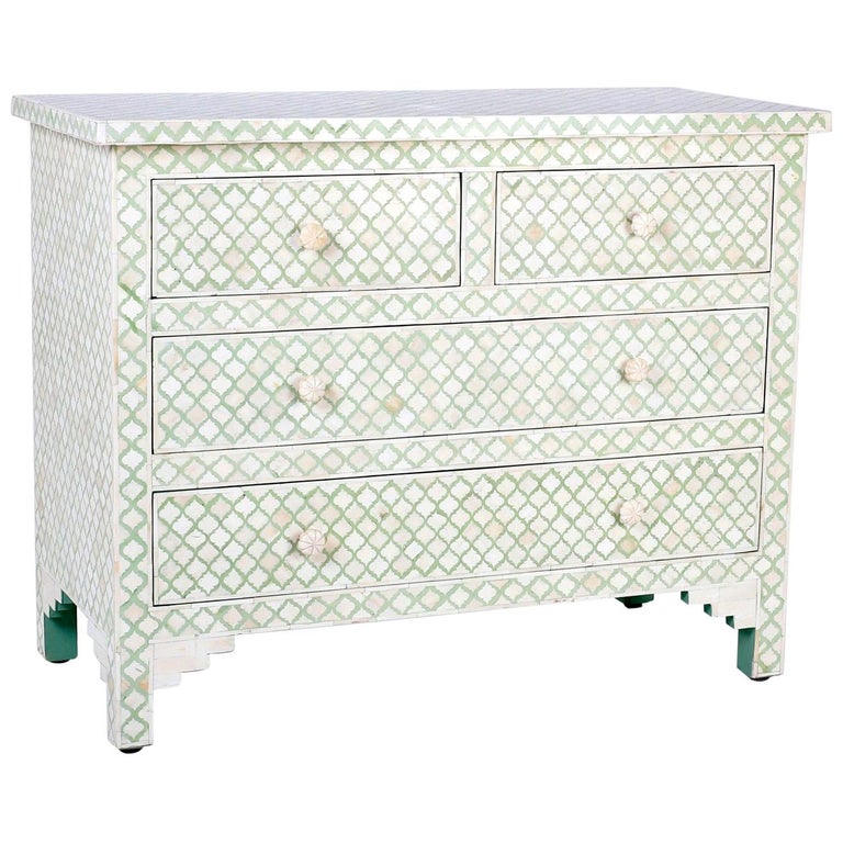 Bone Inlaid Chest of Drawers at 1stDibs
