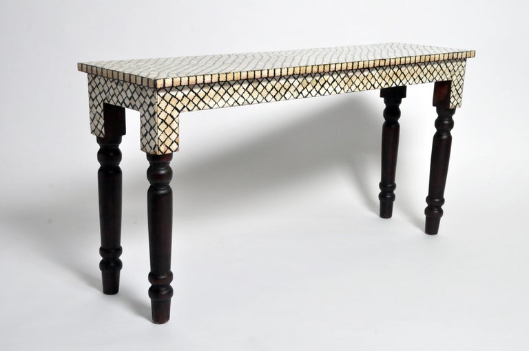 Bone Inlay Console Table at 1stDibs | inlaid console table