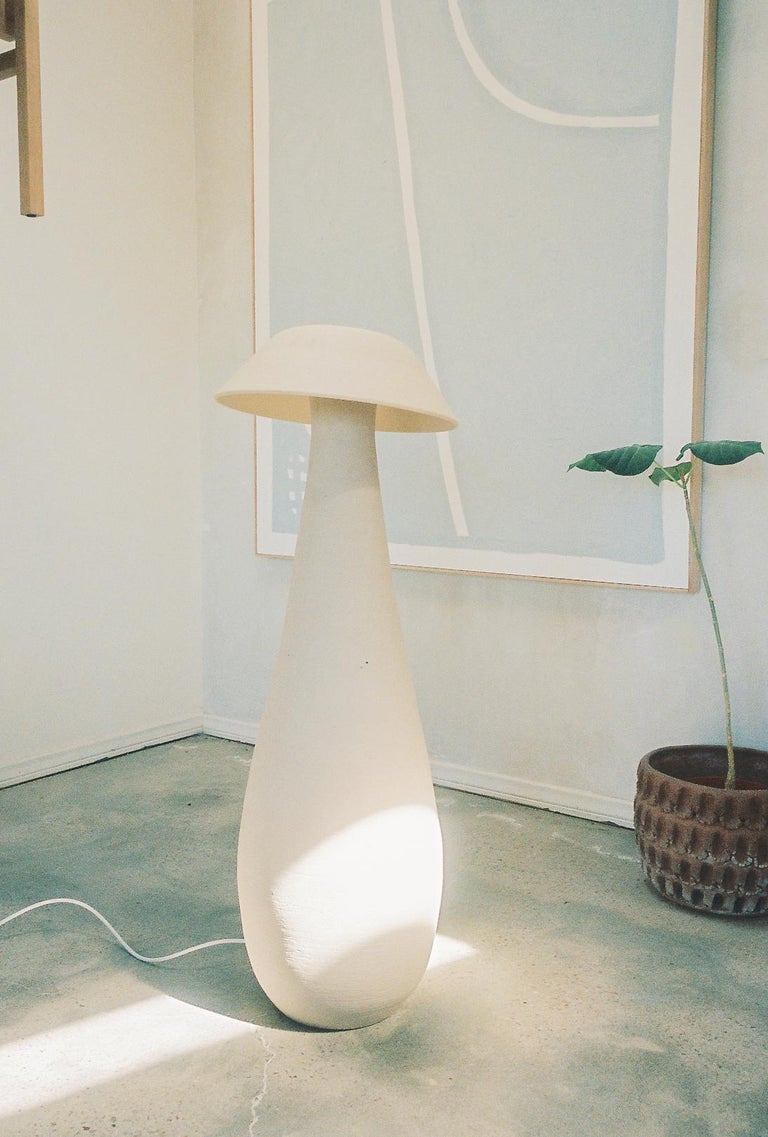 Bone White Raw Mushroom Floor Lamp by Nick Pourfard For Sale at 1stDibs