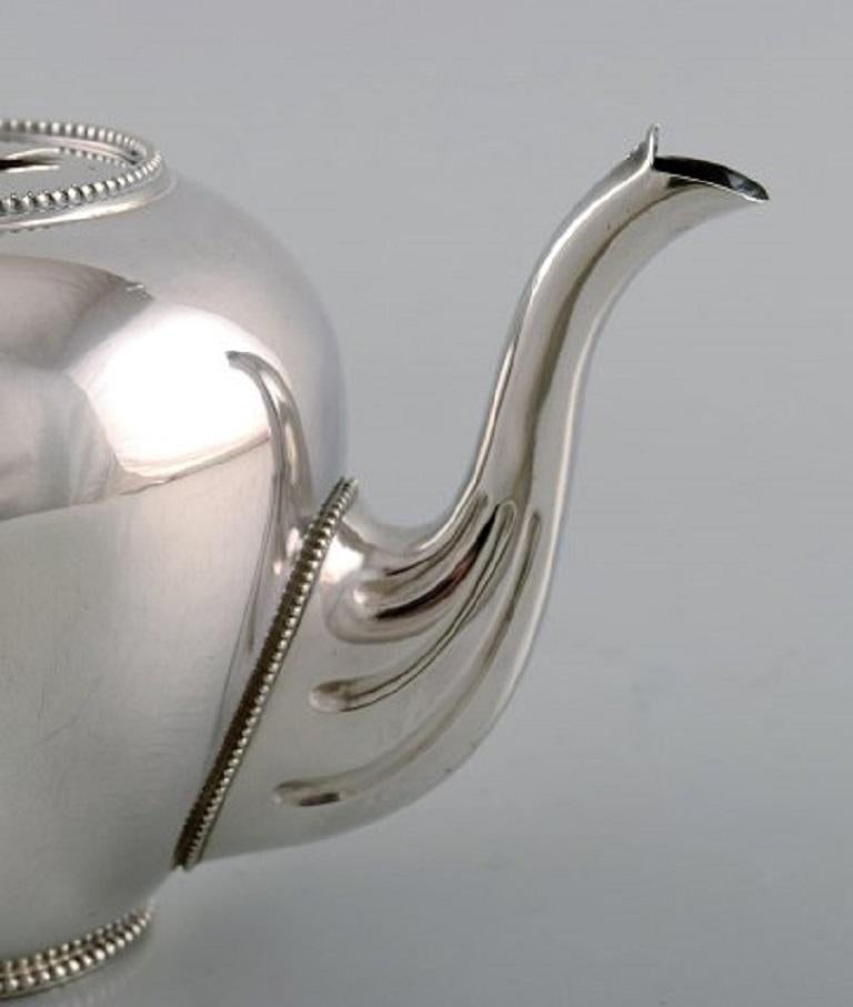 Bonebakker and Zoon, Amsterdam, Silver Teapot with Handle and Wooden ...