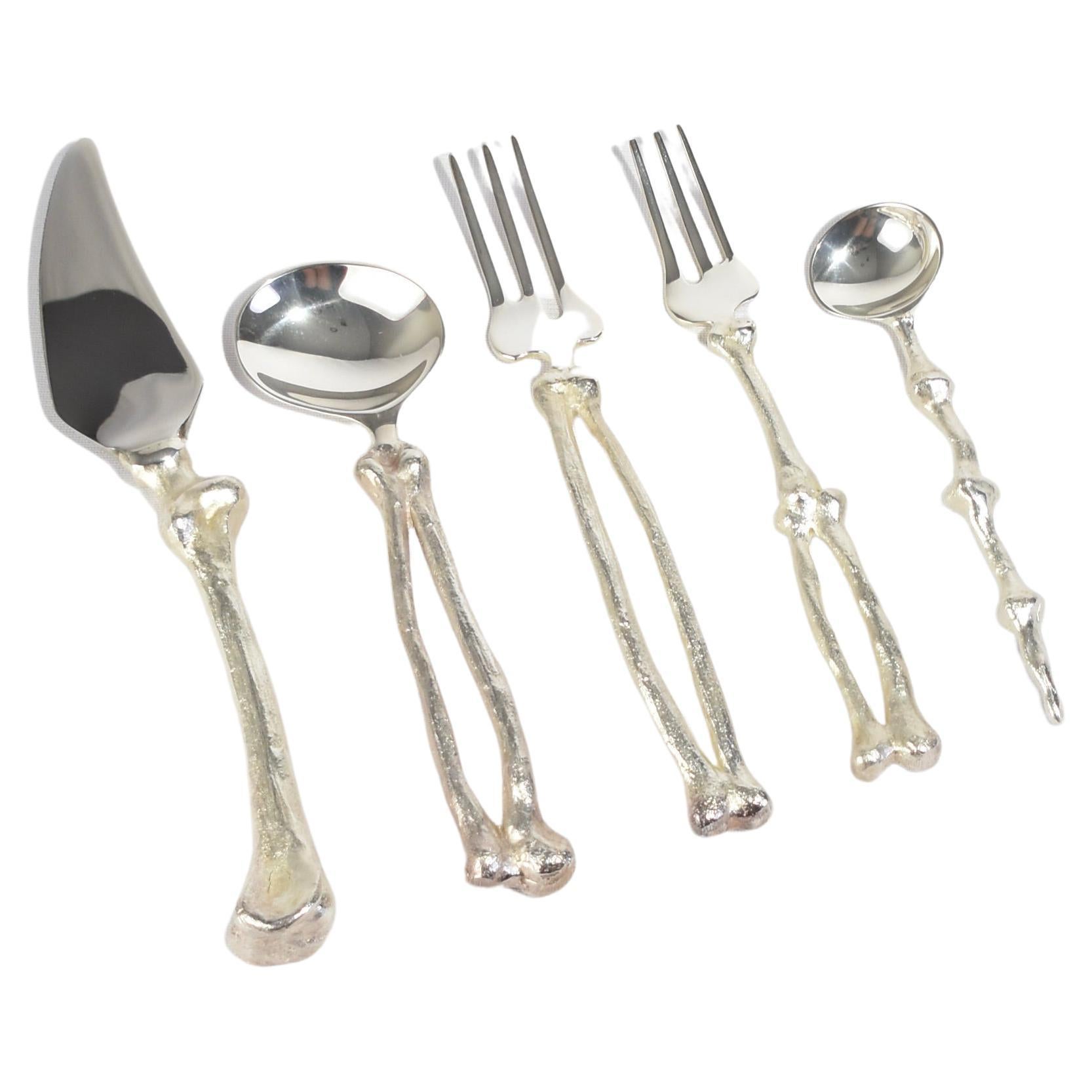 Izabel Lam Sphere 5-Piece Flatware Set in Silver at 1stDibs