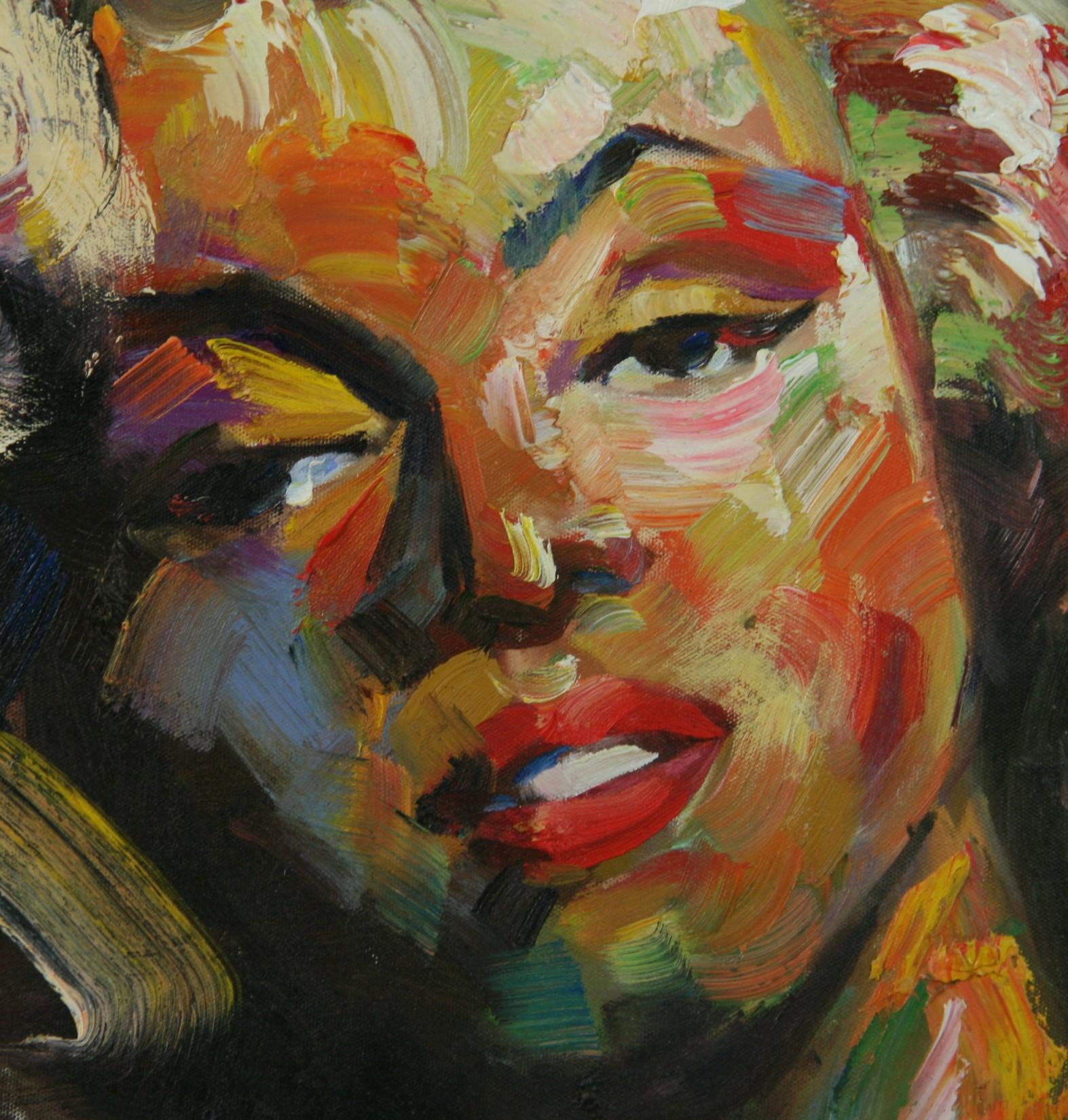 Bongatti - Marilyn Monroe Oil painting by Bongatti For Sale at 1stDibs