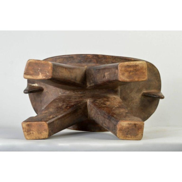Bongo Stool with Aluminum Repair in Wood For Sale at 1stDibs | repair stool