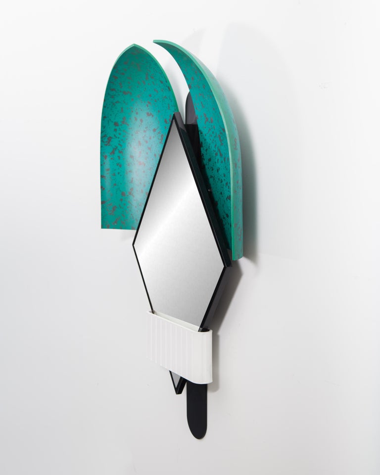 Bonnet Mirror by Houtique, Green For Sale at 1stDibs