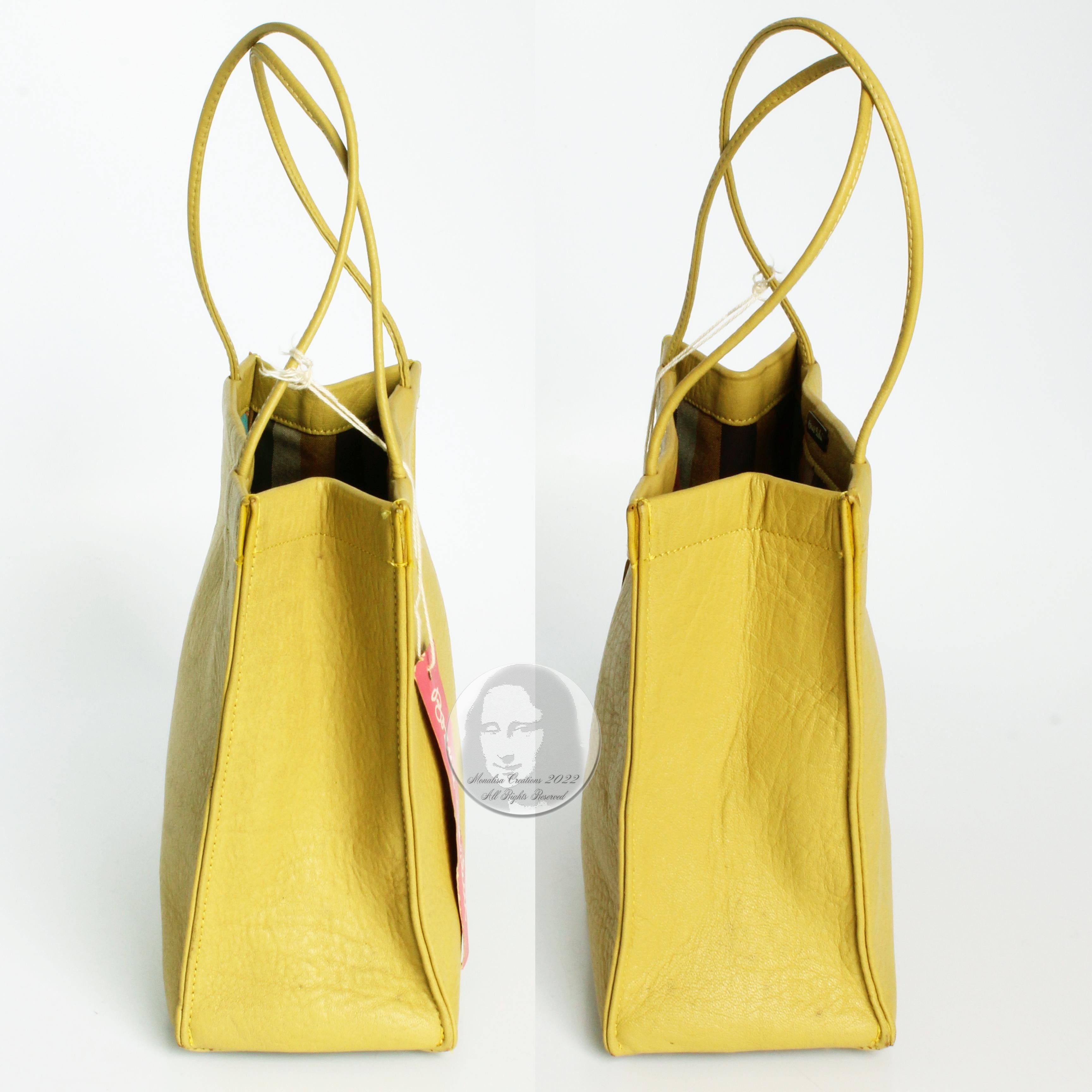 Bonnie Cashin for Coach Mini Tote Bag Citron Leather Rare Vintage 1960s ...