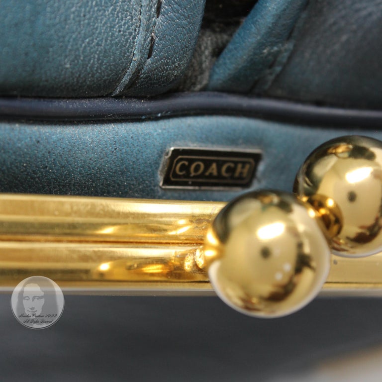 Bonnie Cashin for Coach RFD Mailbox Bag or Tote Teal Blue Leather 70s ...