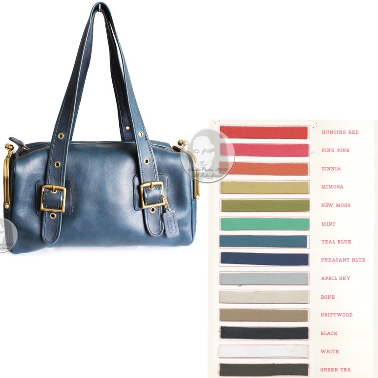 Bonnie Cashin for Coach RFD Mailbox Bag or Tote Teal Blue Leather 70s ...