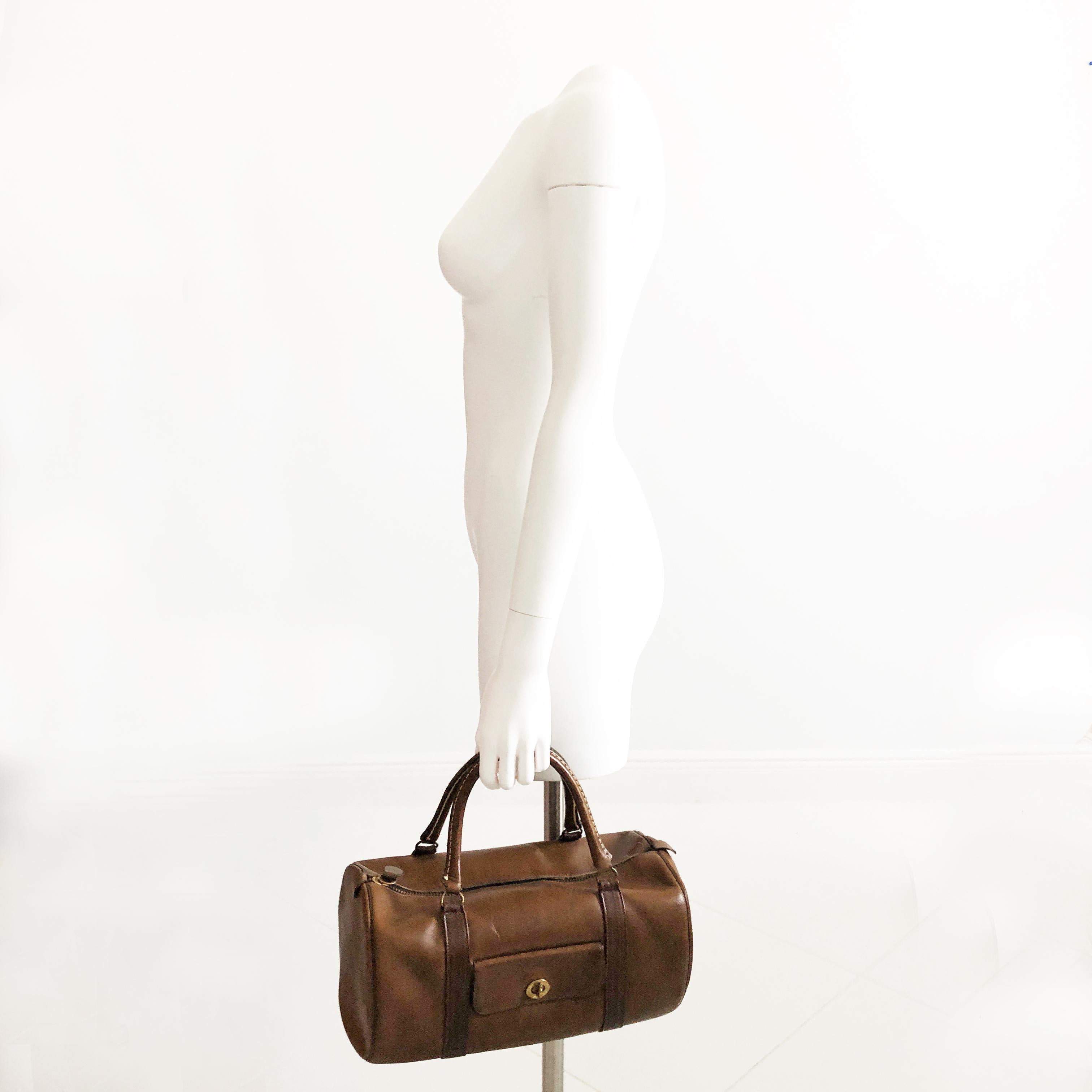 Bonnie Cashin for Coach Safari Bag Duffle Tote Tabac Leather Vintage ...