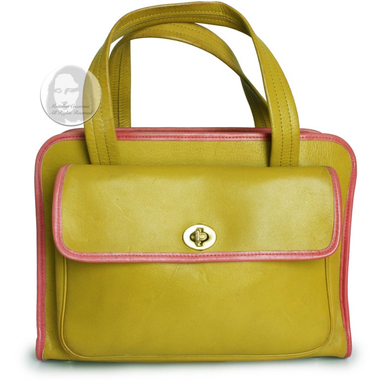 Bonnie Cashin for Coach Safari Tote Bag Mimosa and Pink Leather Rare ...
