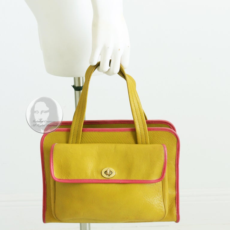 Bonnie Cashin for Coach Safari Tote Bag Mimosa and Pink Leather Rare ...