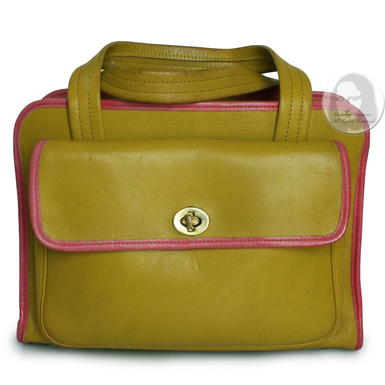 Bonnie Cashin for Coach Safari Tote Bag Mimosa and Pink Leather Rare ...