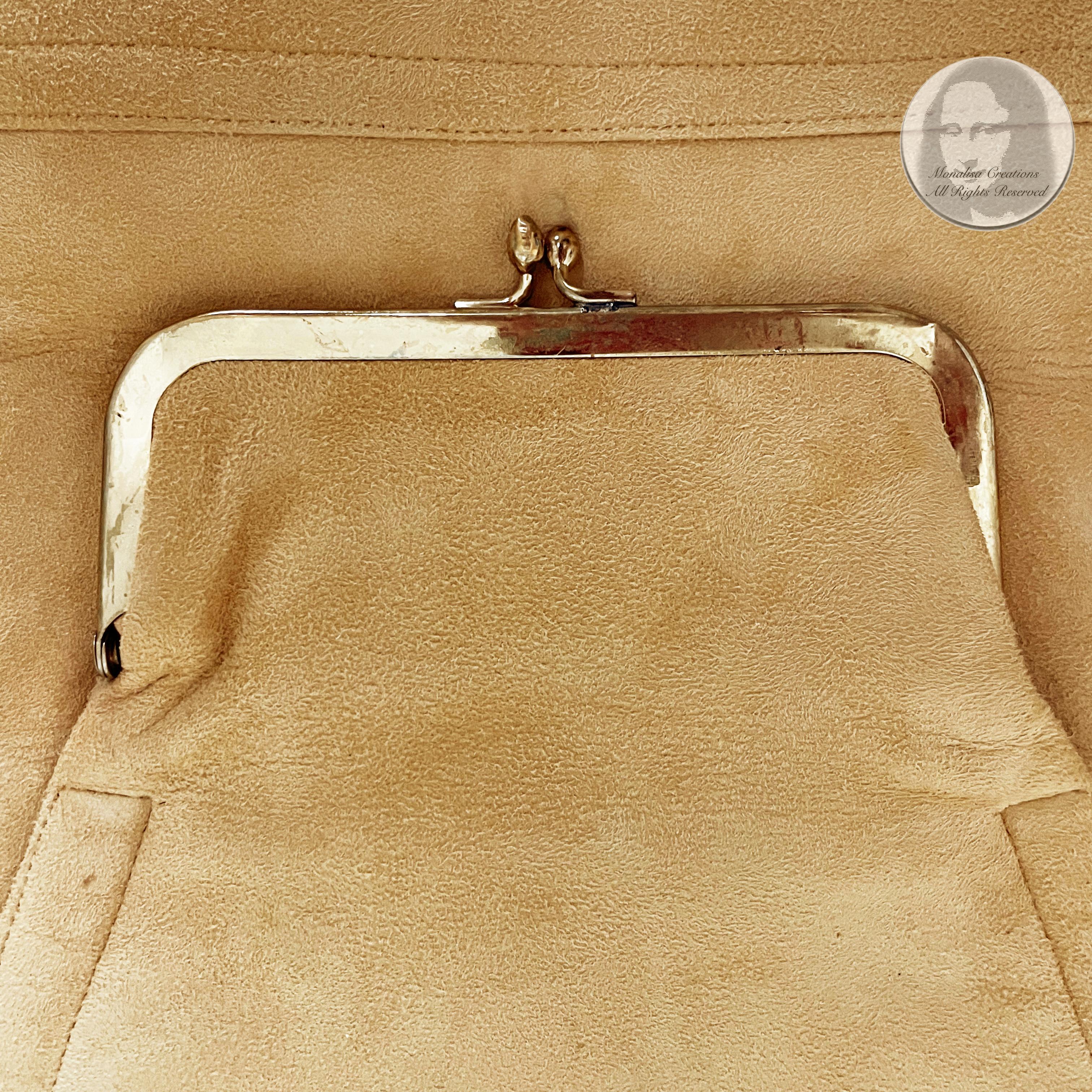 Bonnie Cashin Sling Bag Cashin Carry Suede Leather Kiss Lock Tote ...