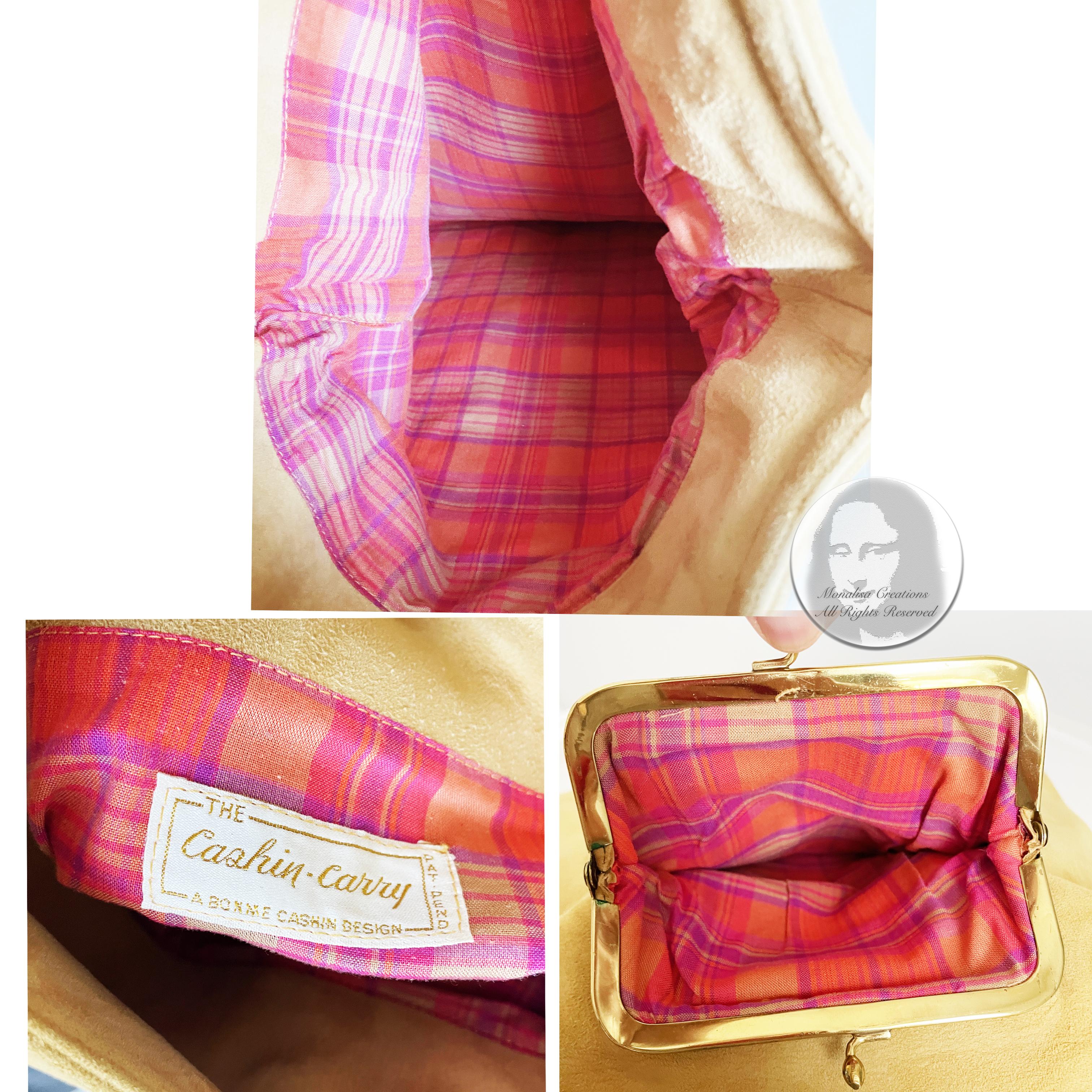 Bonnie Cashin Sling Bag Cashin Carry Suede Leather Kiss Lock Tote ...