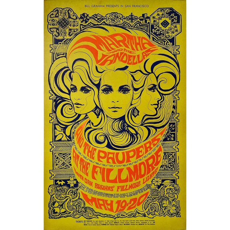 Bonnie MacLean - 1967 Poster for a series of shows featuring Martha and ...