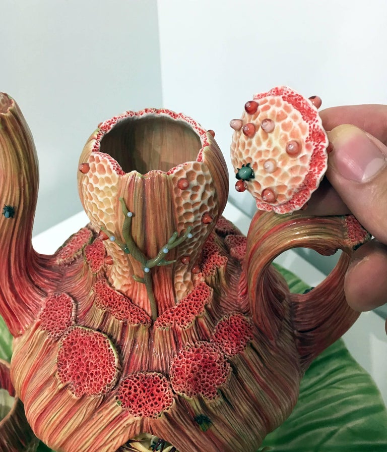 Bonnie Seeman - Surrealist Porcelain Teapot and Cup Set with Tray ...