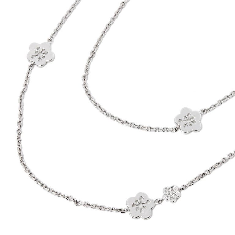 Boodles Diamond Long Blossom Necklace at 1stDibs