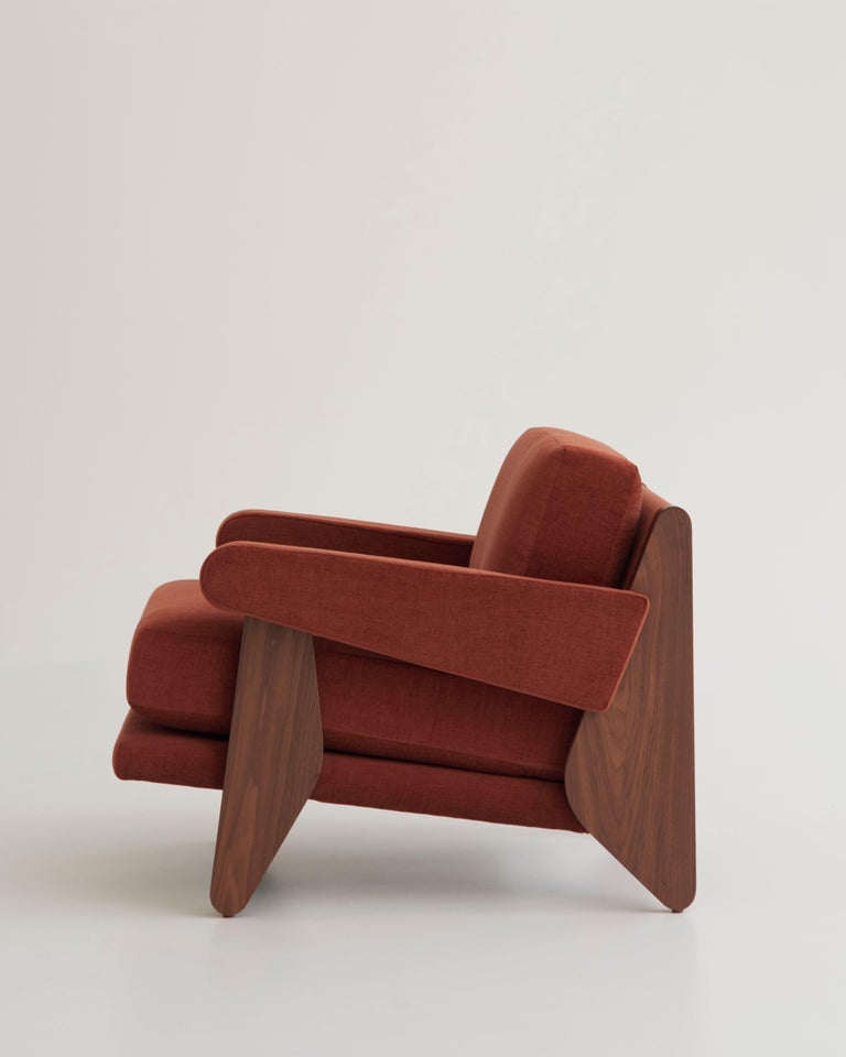Booham Single Sofa by Daniel Boddam, Walnut (COM) For Sale at 1stDibs