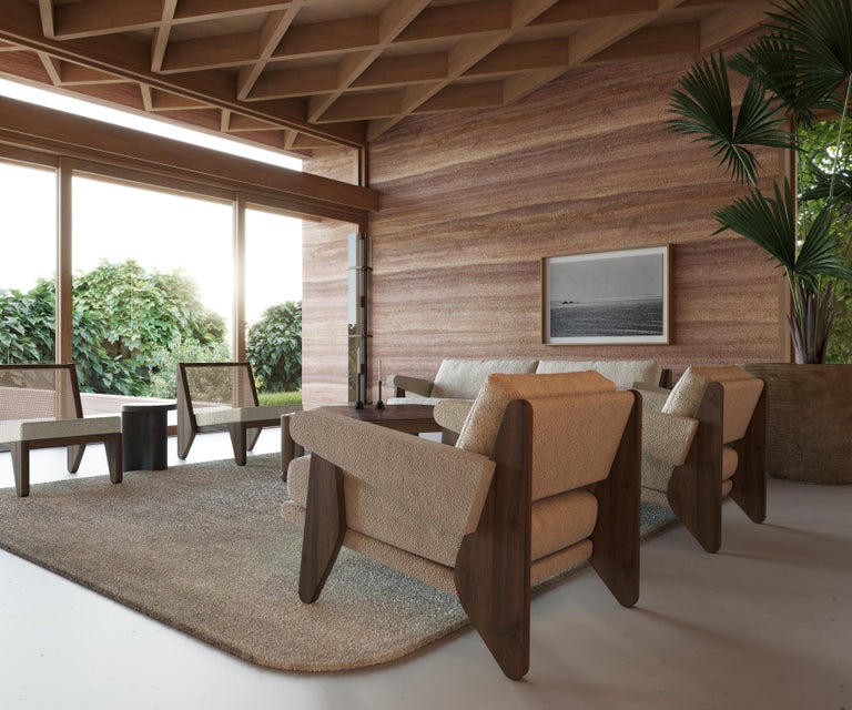 Booham Single Sofa by Daniel Boddam, Walnut (COM) For Sale at 1stDibs