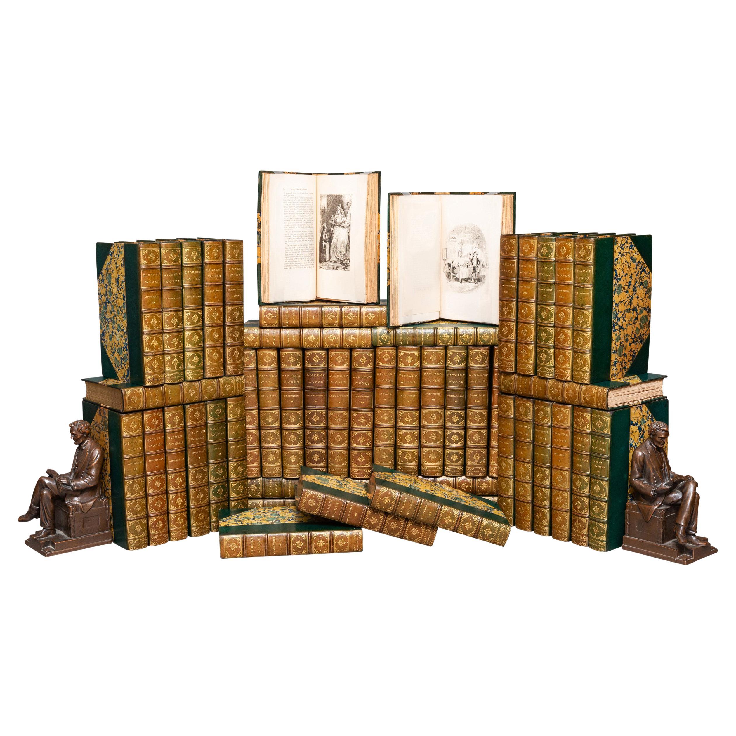 Books, The Complete Works of Charles Dickens Library Edition at 1stDibs