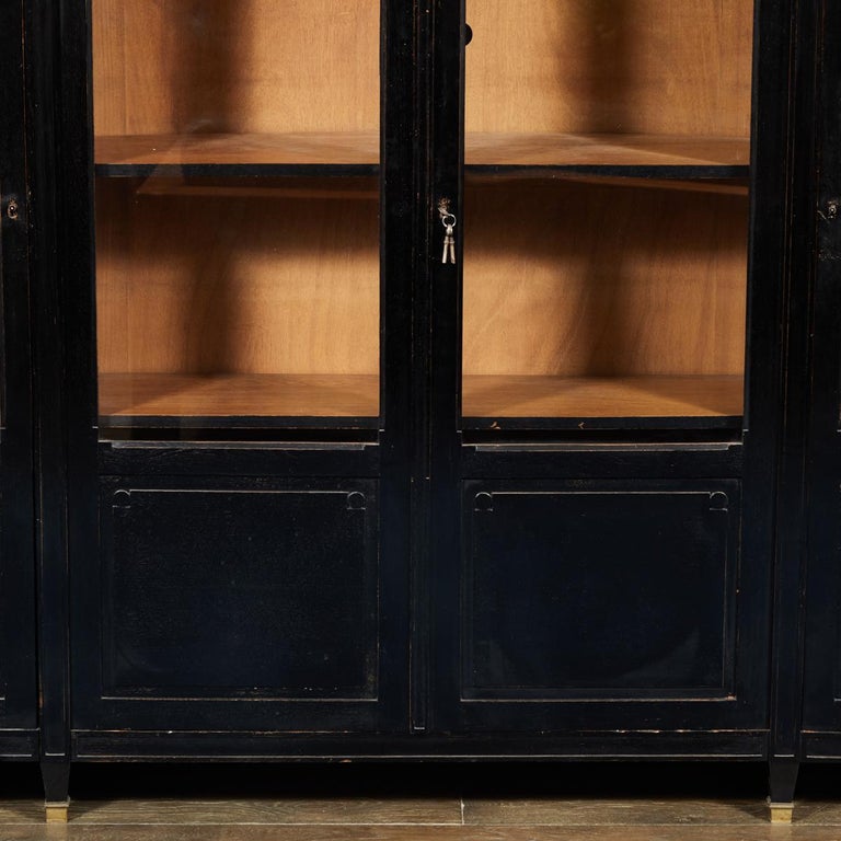 Late 19th Century Ebonized Black Oak Bookcase at 1stDibs