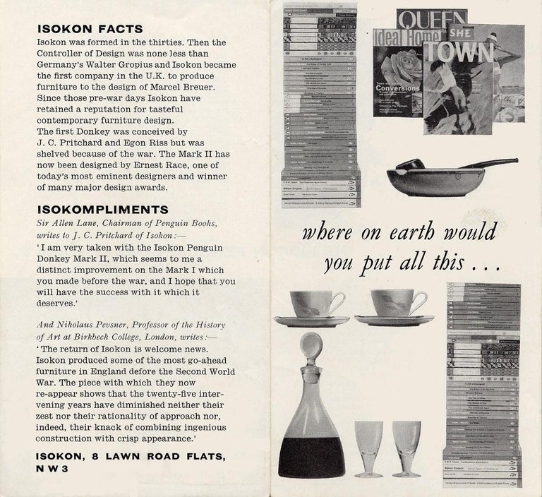 Bookcase Penguin Donkey Mark 2 for Isokon by Ernest Race, Uk 1963 at ...