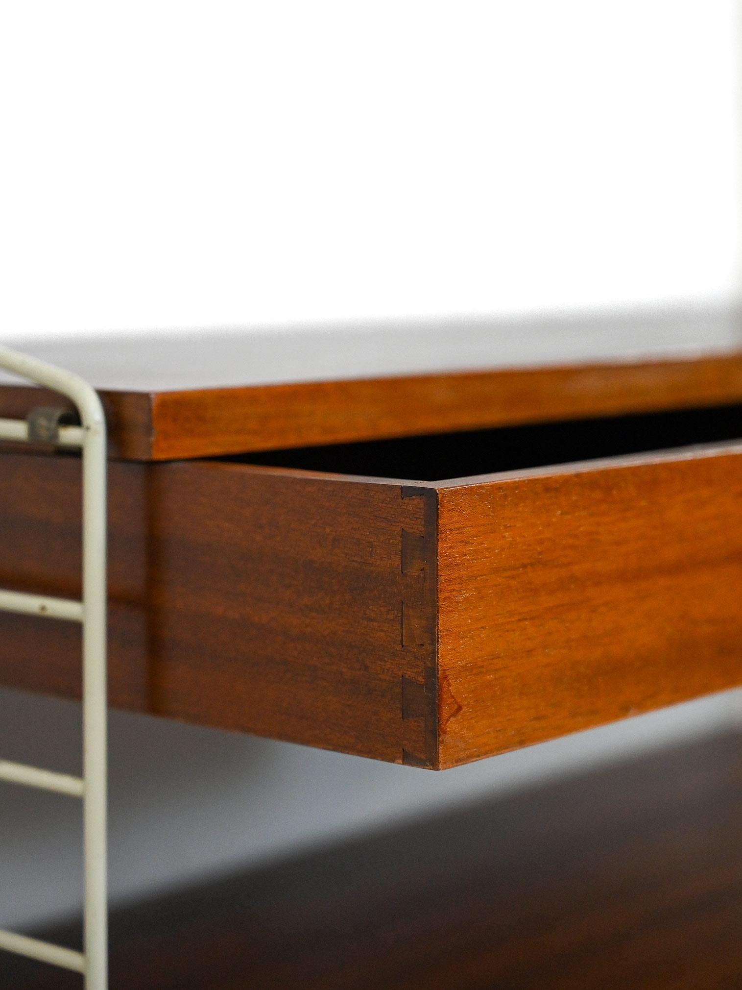 Bookcase with Metal Frame 'String' at 1stDibs