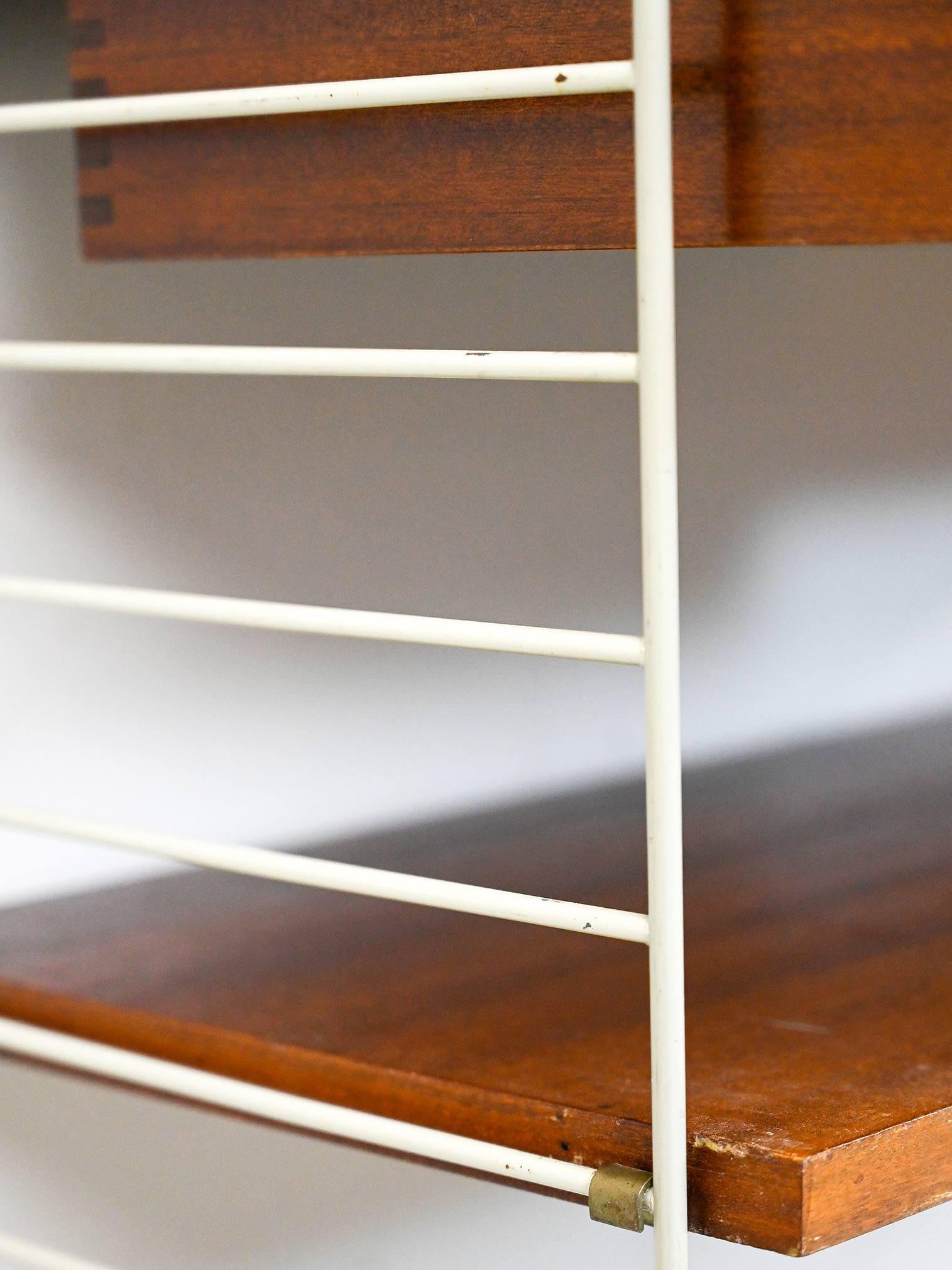 Bookcase with Metal Frame 'String' at 1stDibs